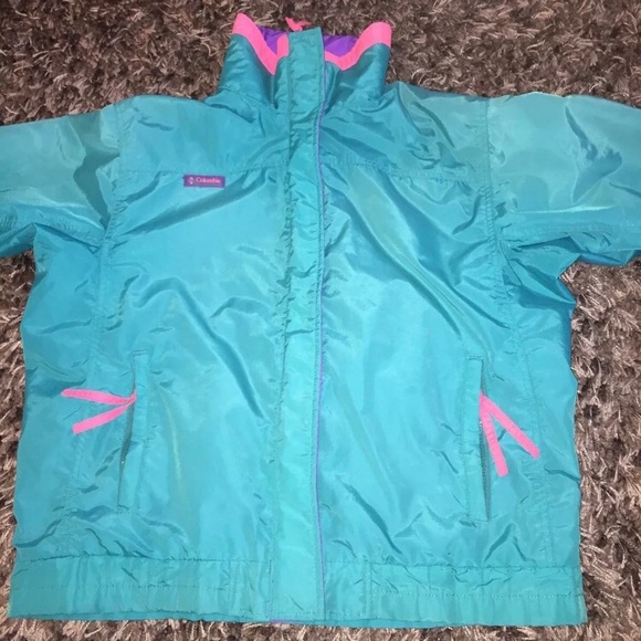 Jackets & Coats | Vintage Columbia Bugaboo Greenpurple Windbreaker Rain Jacket Womens | Poshmark